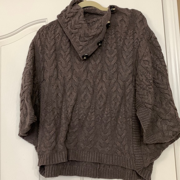 Anthropologie | Sweaters | Anthropologie Moth Roma Cable Poncho Medium ...